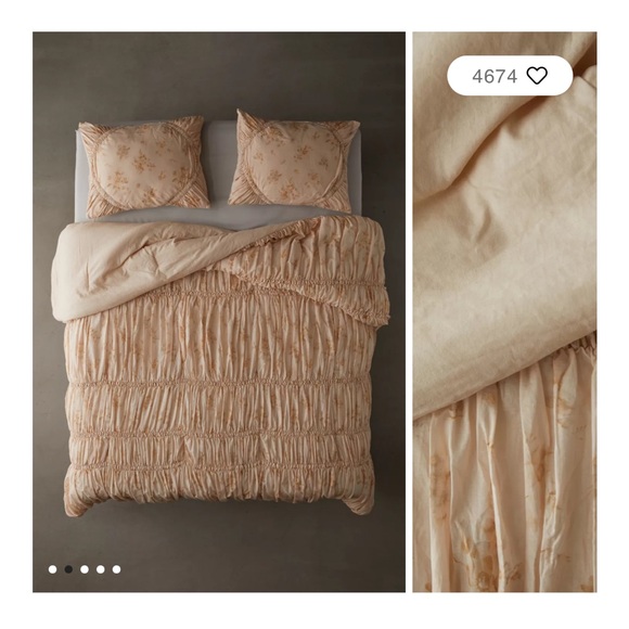 Urban Outfitters | Bedding | Urban Outfitters Rita Ruffle Floral Quilt ...